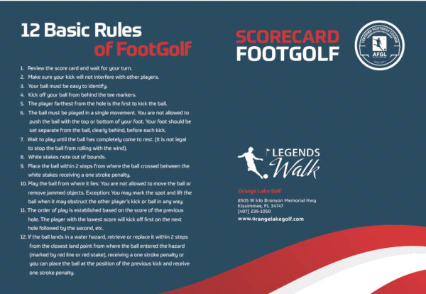 FootGolf at Legends Walk | AFGL Certified FootGolf